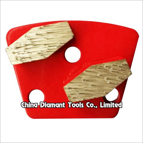 Trapezoid diamond grinding shoes for concrete terrazzo floor ...